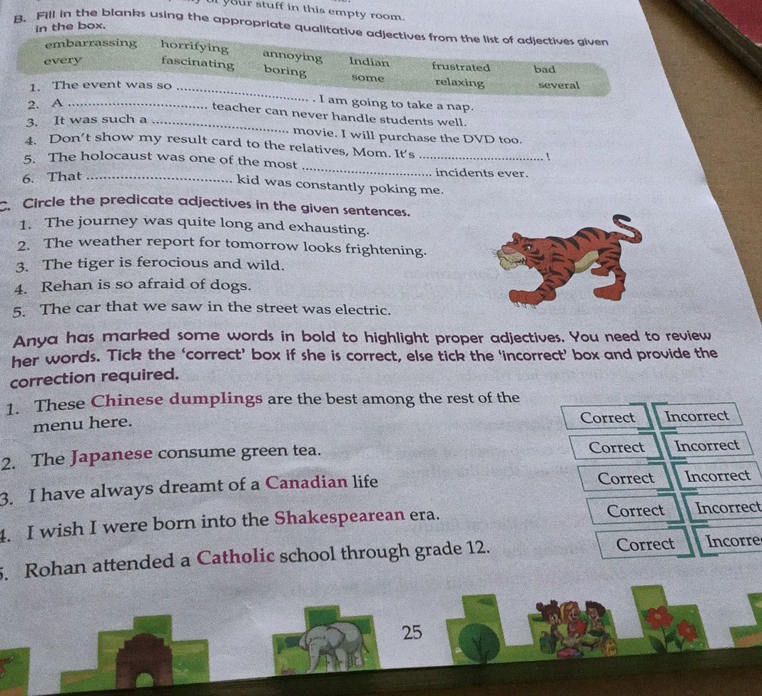 B. Fill in the blanks using the appropriate | StudyX