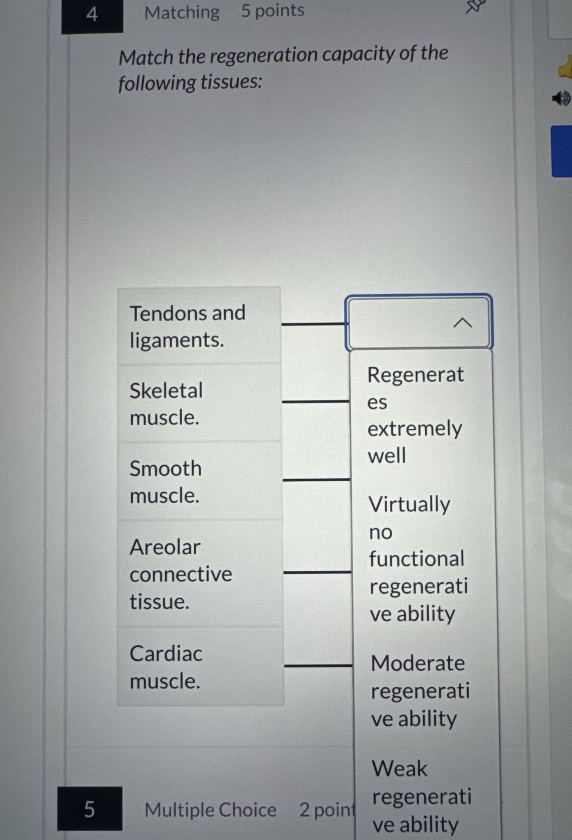 Match the regeneration capacity of the