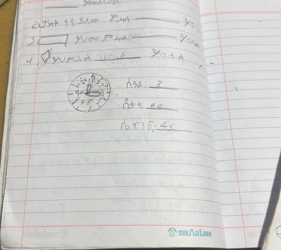 The image contains a clock face and some | StudyX