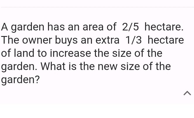 A garden has an area of 2/5 hectare. The | StudyX