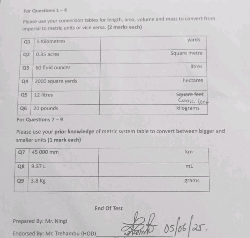 For Questions 1-6 Please use your | StudyX