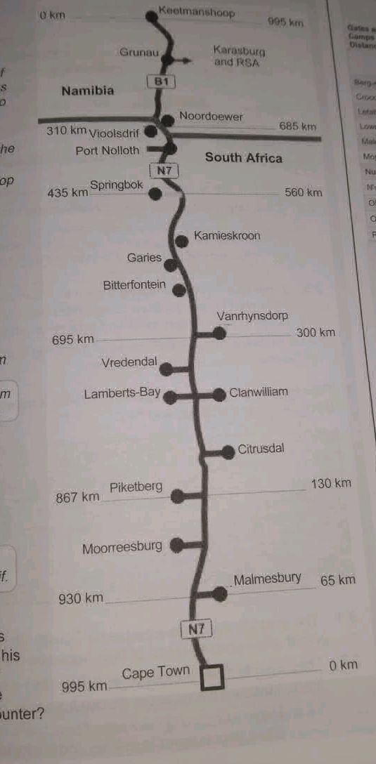 The image shows a road map with distances | StudyX