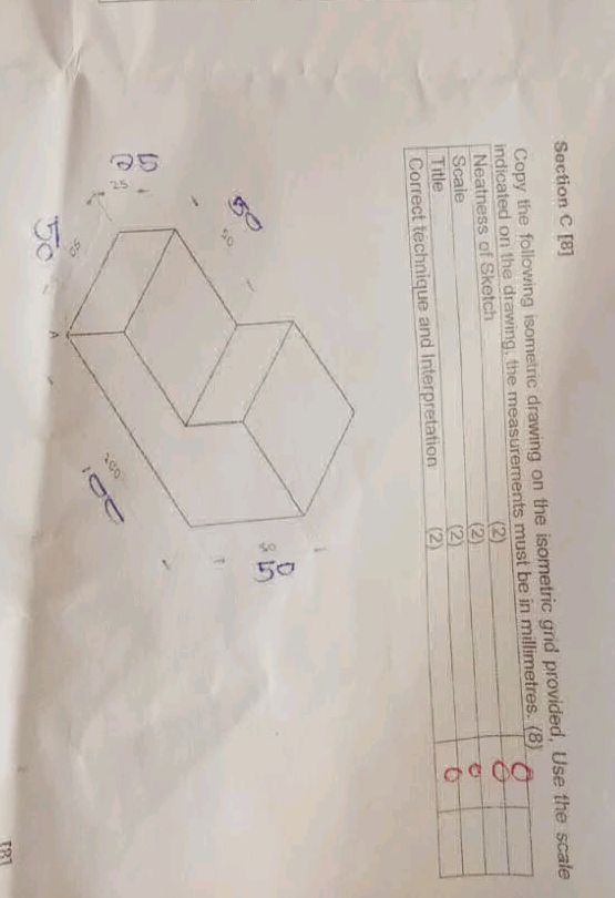 Copy the following isometric drawing on the | StudyX