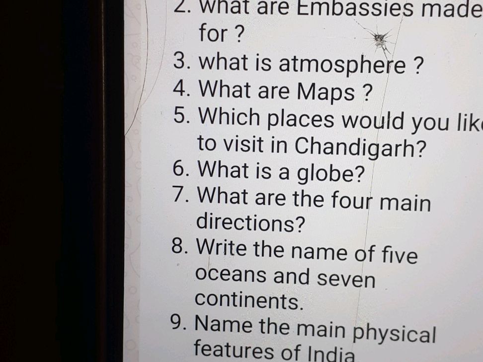 2. What are Embassies made for? 3. what is | StudyX