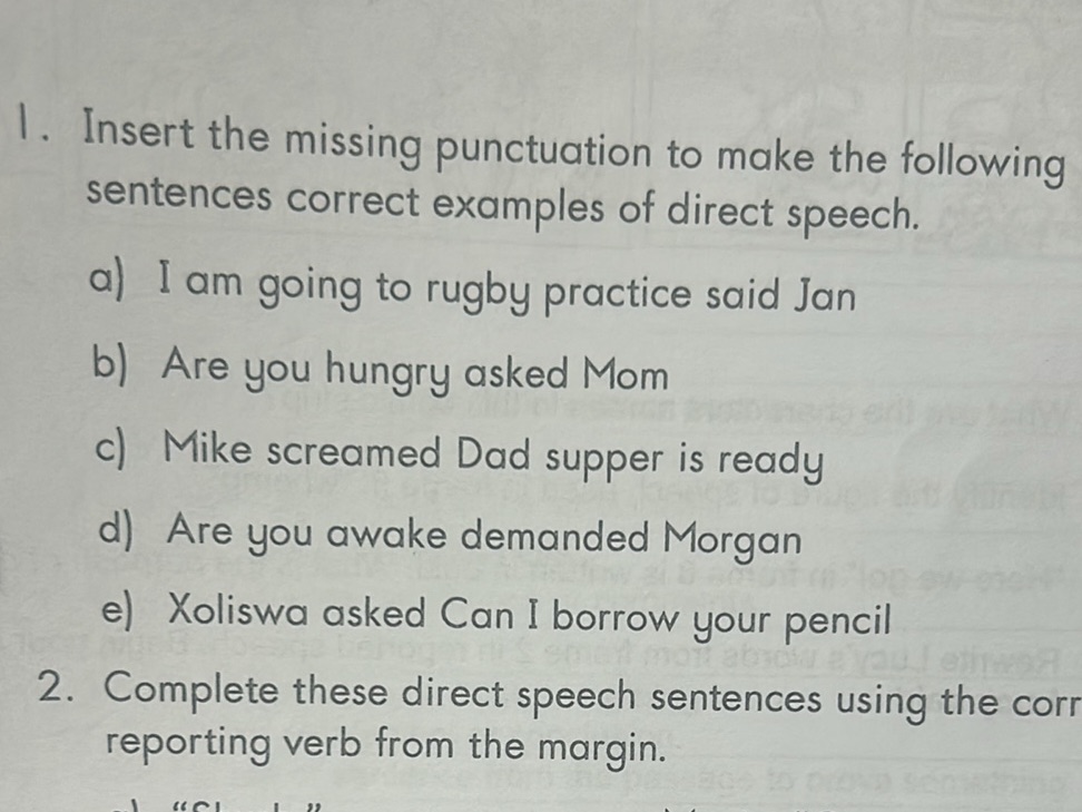 1. Insert the missing punctuation to make | StudyX