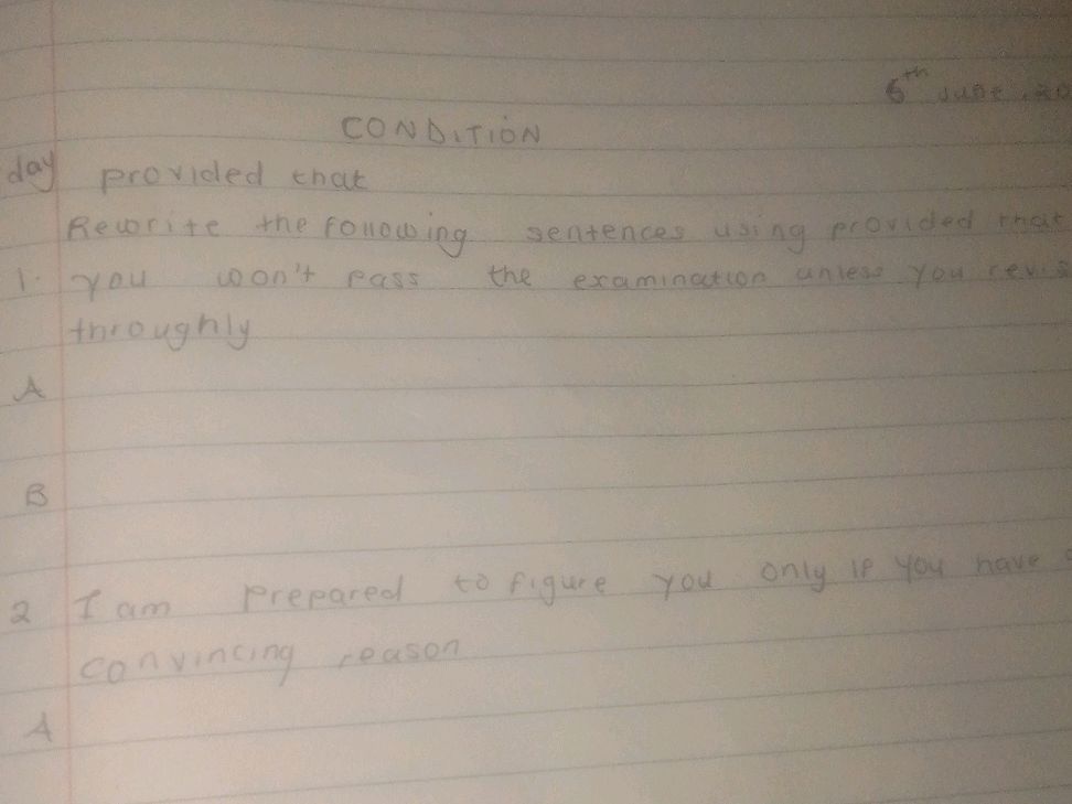 Rewrite the following sentences using | StudyX