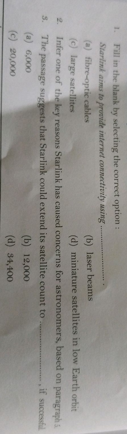 1. Fill in the blank by selecting the | StudyX