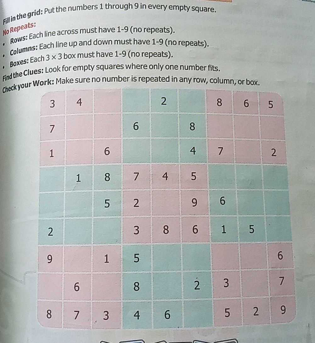 Fill in the grid: Put the numbers 1 through | StudyX