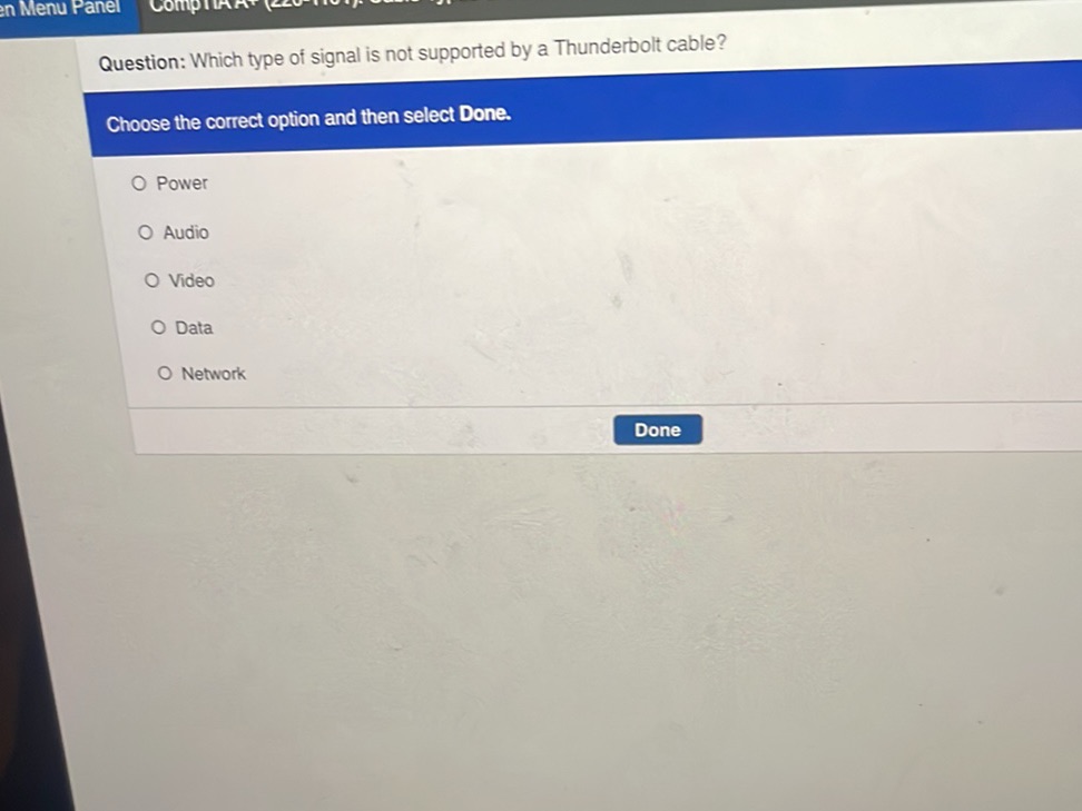 Question: Which type of signal is not | StudyX