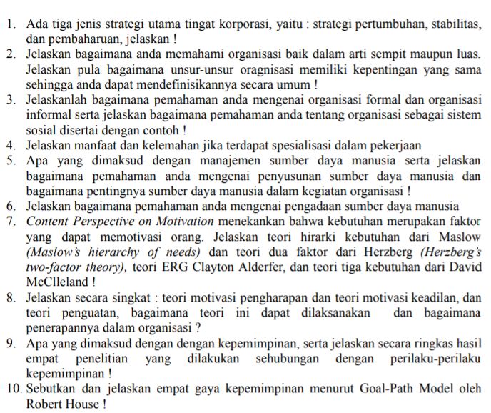 1. Ada tiga jenis strategi utama tingat | StudyX