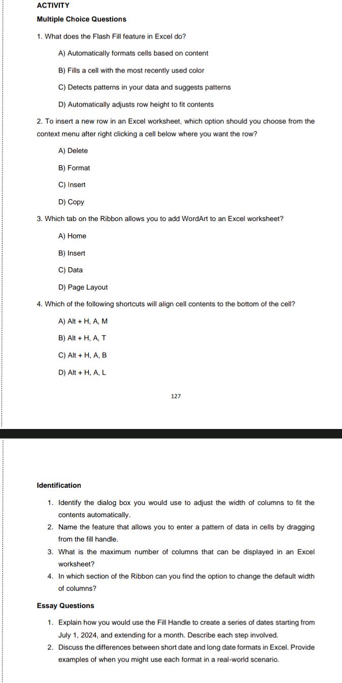 Multiple Choice Questions 1. What does the | StudyX