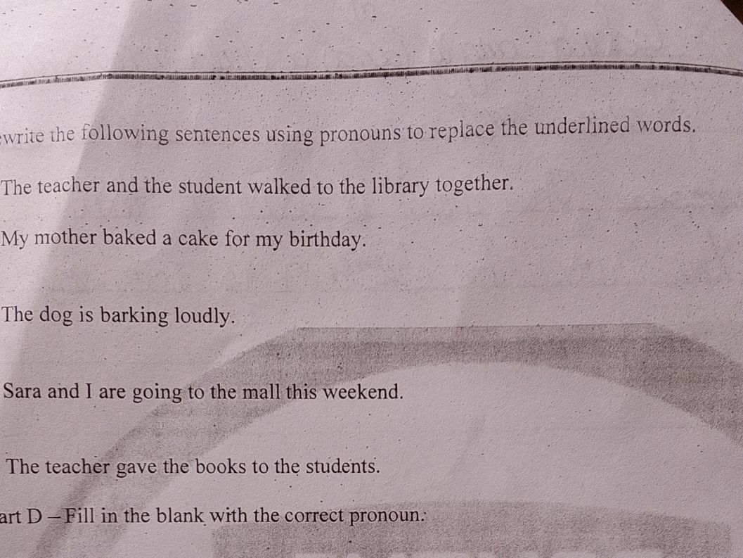 Rewrite the following sentences using | StudyX