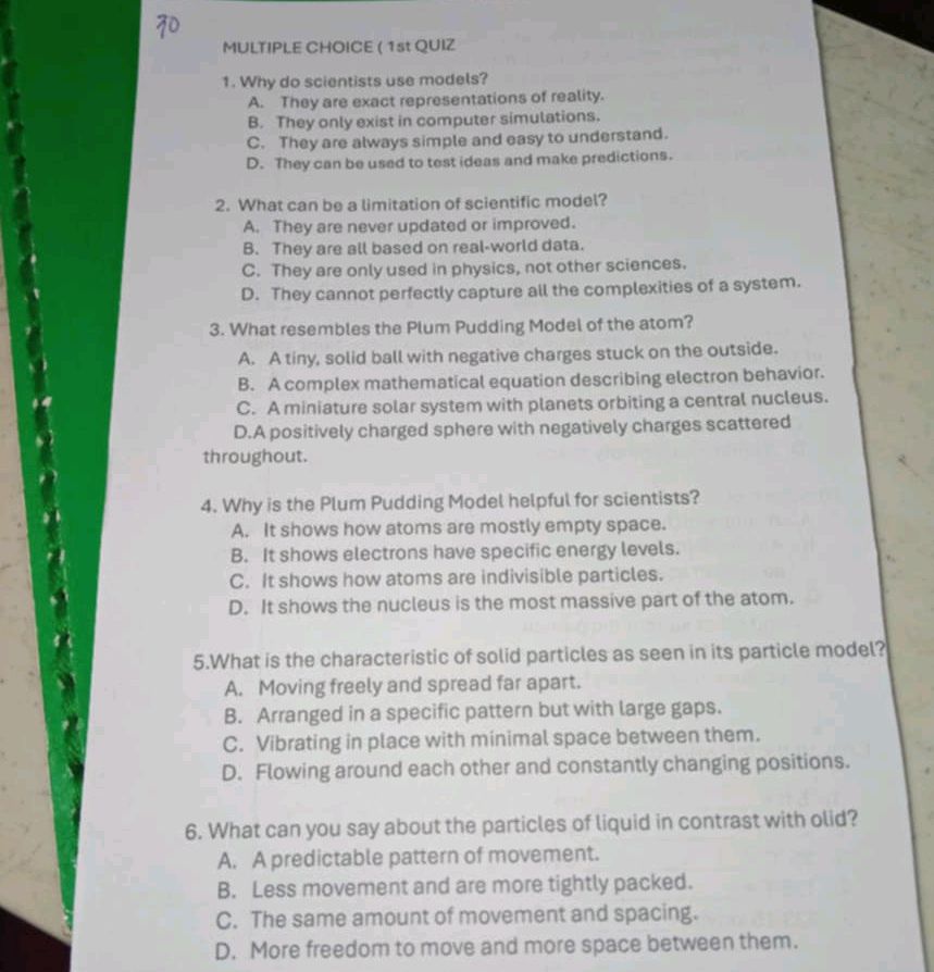 MULTIPLE CHOICE (1st QUIZ 1. Why do | StudyX