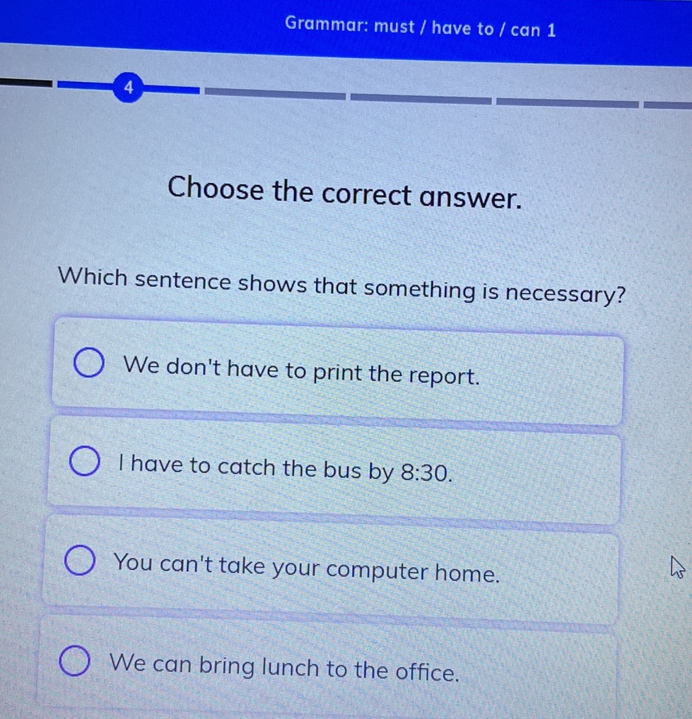Choose the correct answer. Which sentence | StudyX
