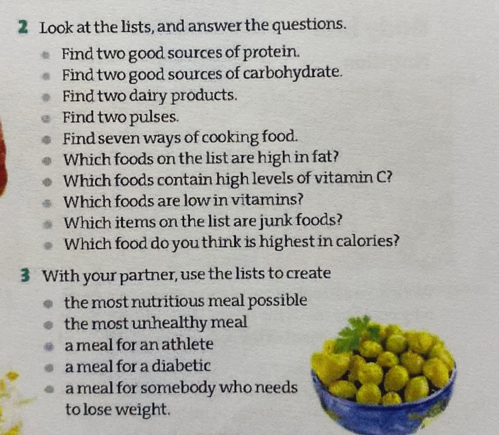 2 Look at the lists, and answer the | StudyX