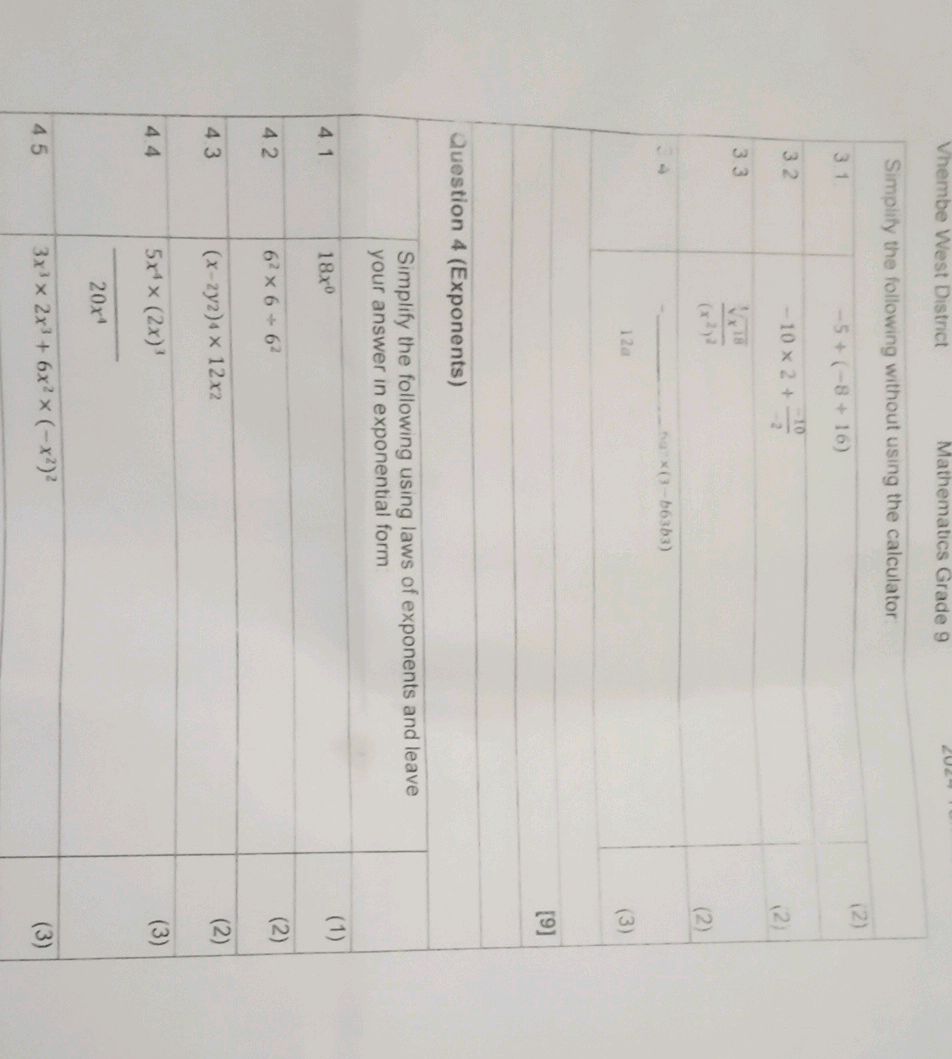 Simplify the following without using the | StudyX
