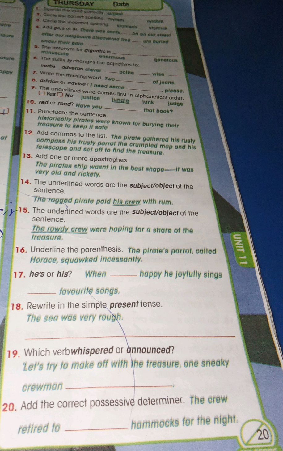 1. Rewrite the word correctly, suggest 2. | StudyX