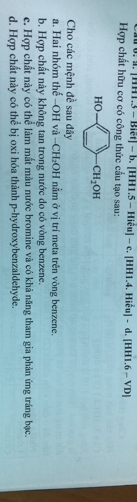 Cau 6: a. [HH1.3 – Biệt] – b. [HH1.5 – Hiểu] | StudyX