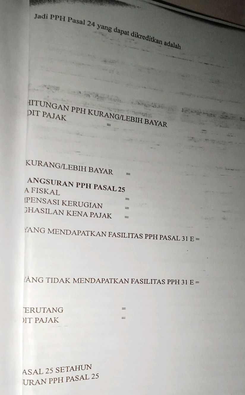 Jadi PPH Pasal 24 yang dapat dikreditkan | StudyX