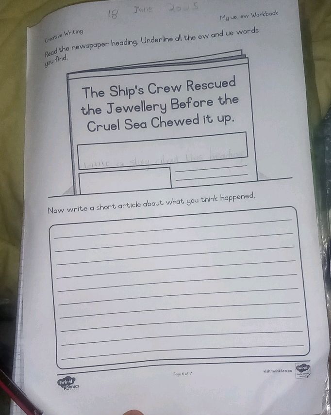 Read the newspaper heading. Underline all | StudyX