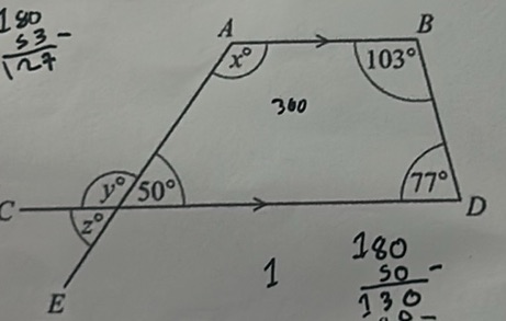 The image shows a diagram of a quadrilateral | StudyX