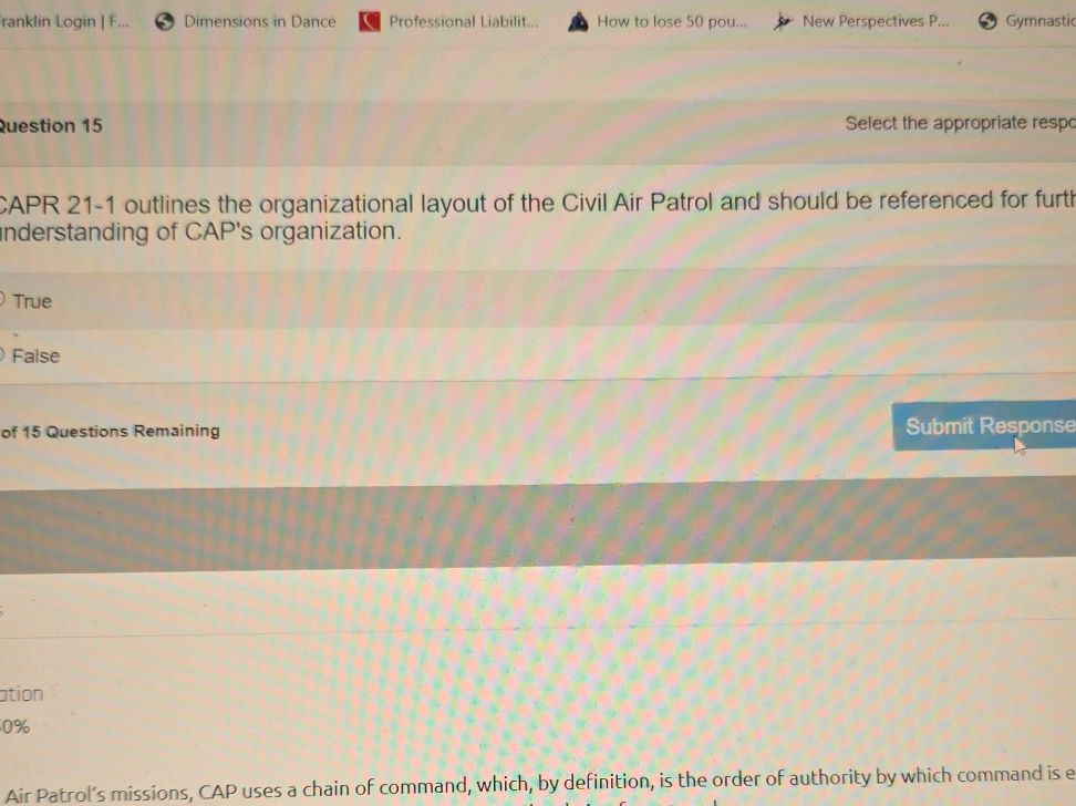 Question 15 CAPR 21-1 outlines the