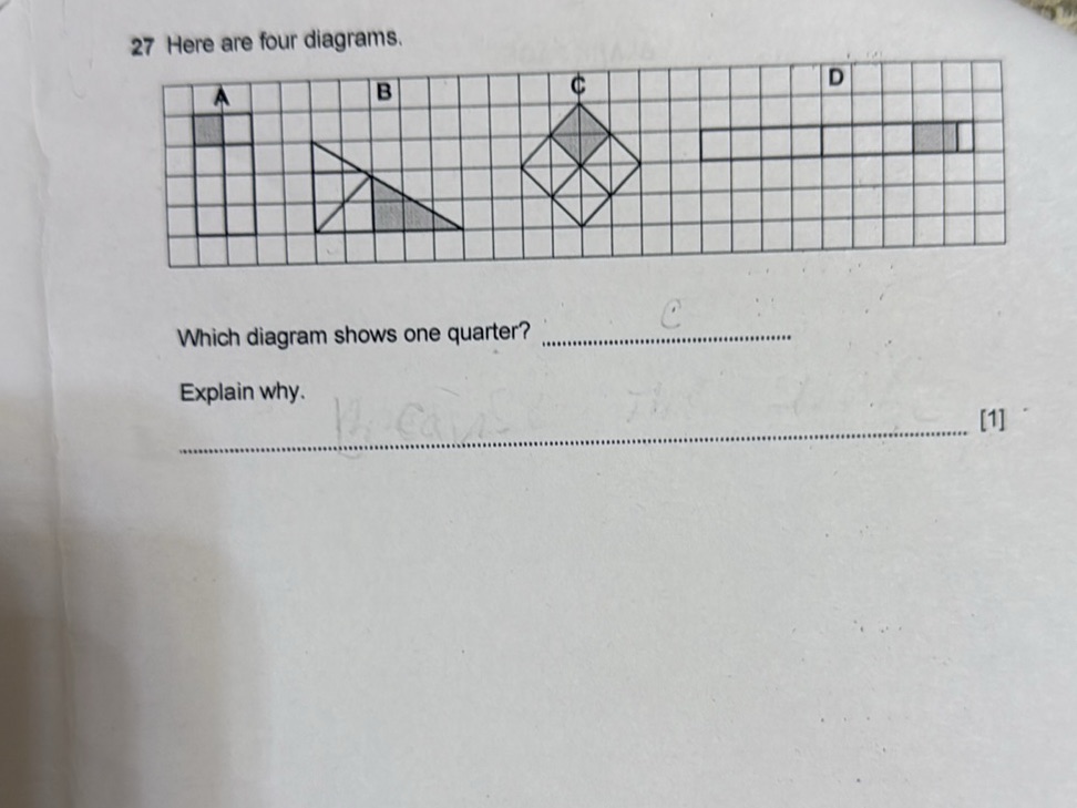 27 Here are four diagrams. Which diagram | StudyX