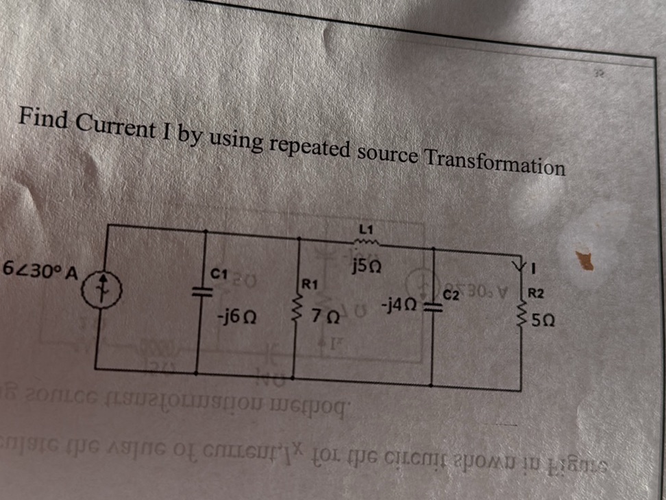 Find Current I by using repeated source | StudyX