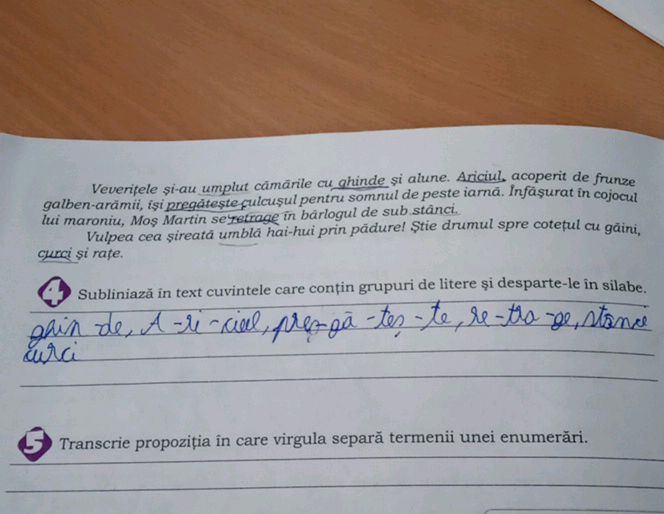 4. Subliniază în text cuvintele care conțin | StudyX