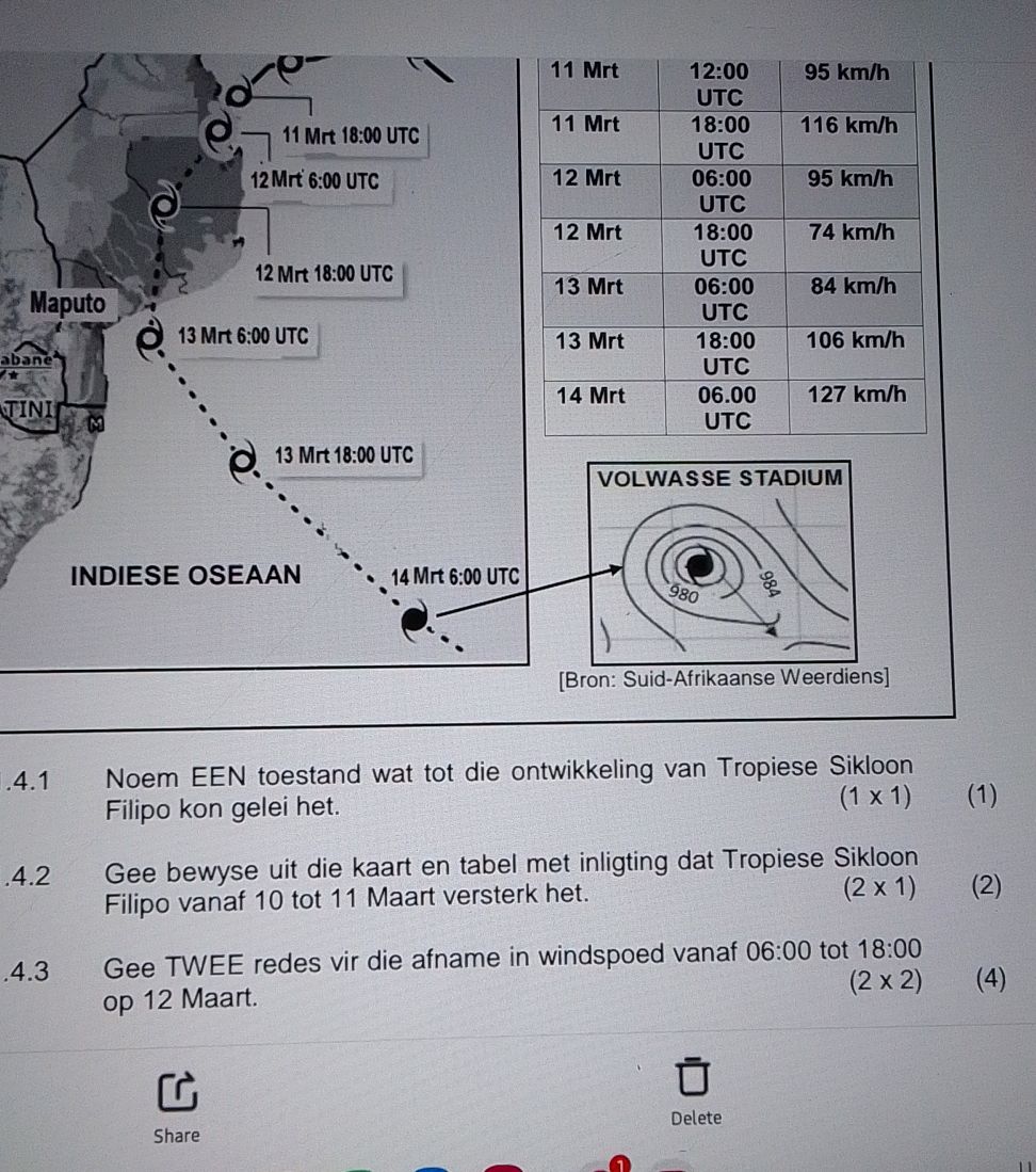 The image contains a map and a table with | StudyX