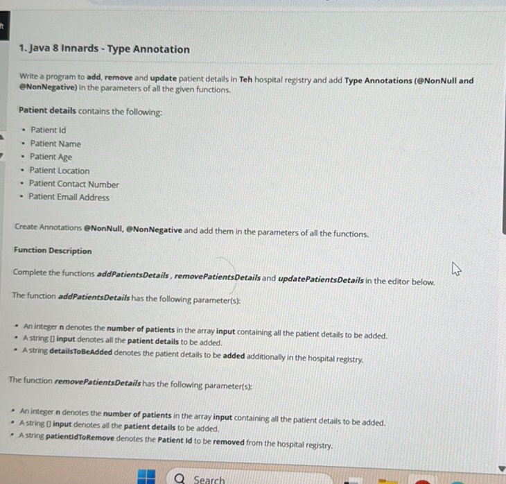 1. Java 8 Innards - Type Annotation Write a | StudyX