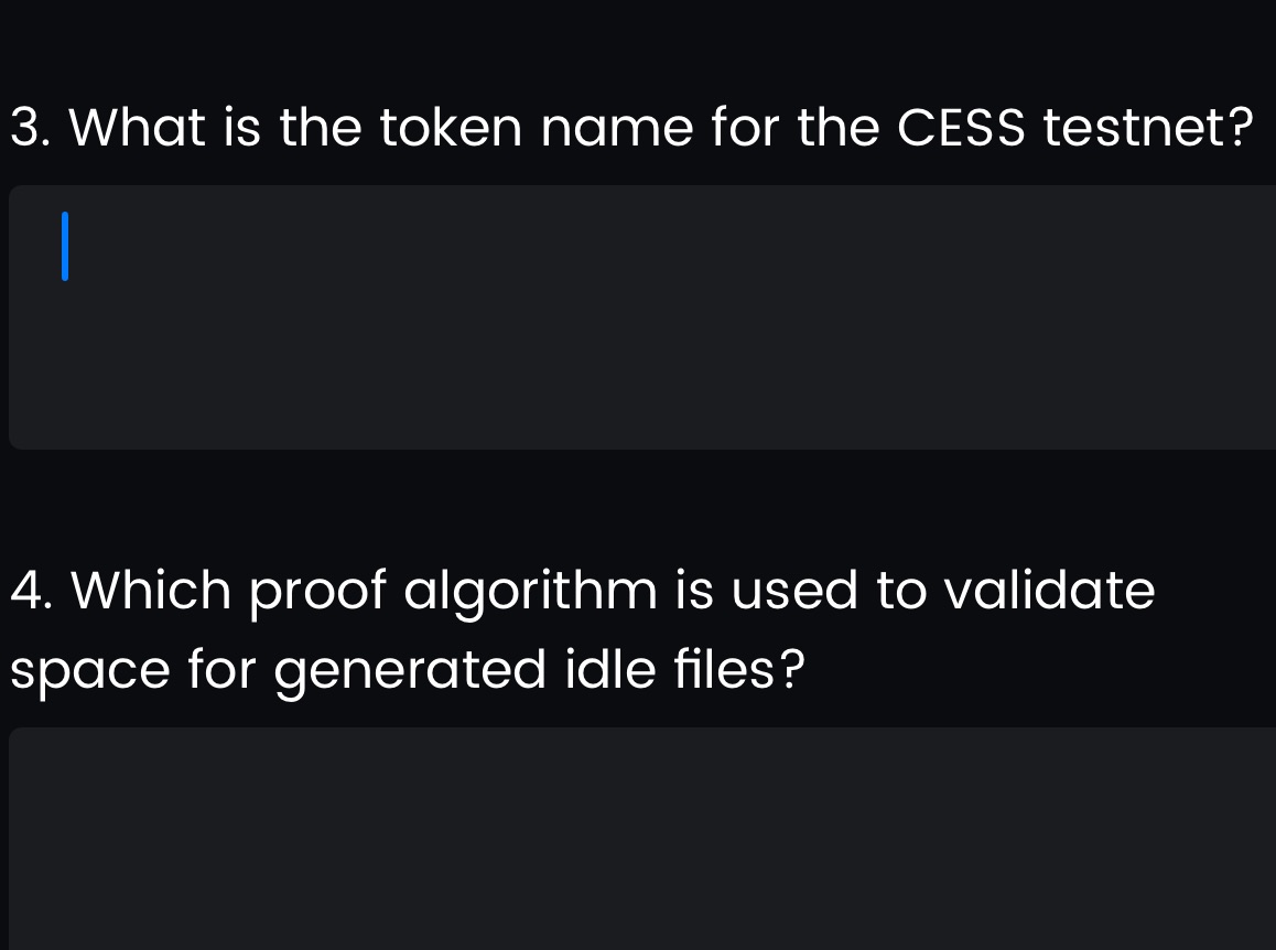 3. What is the token name for the CESS | StudyX