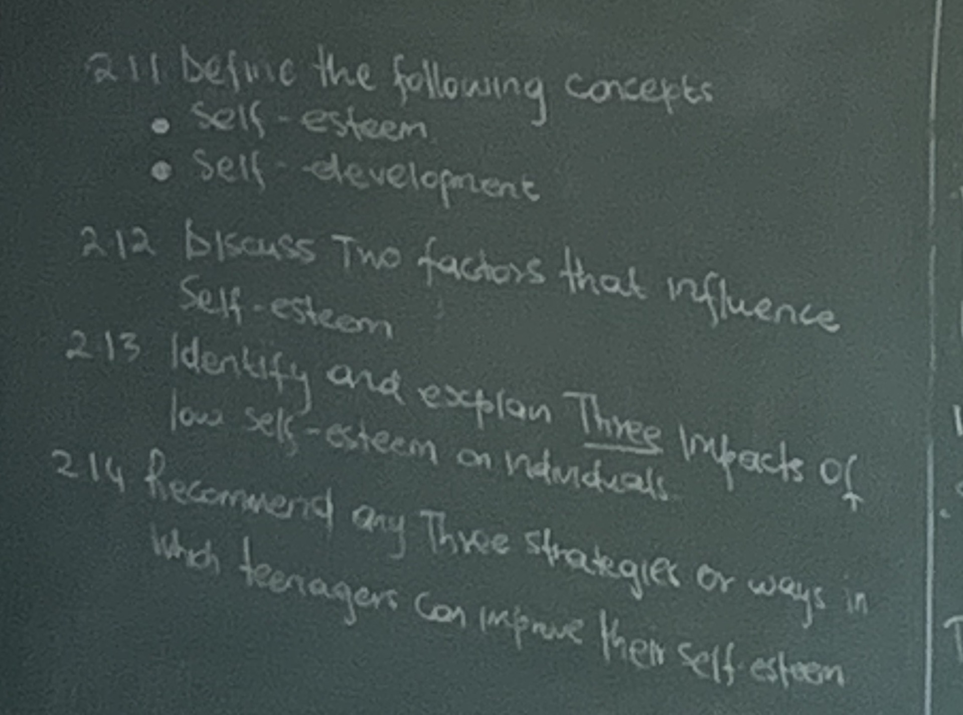 2.11 Define the following concepts * | StudyX