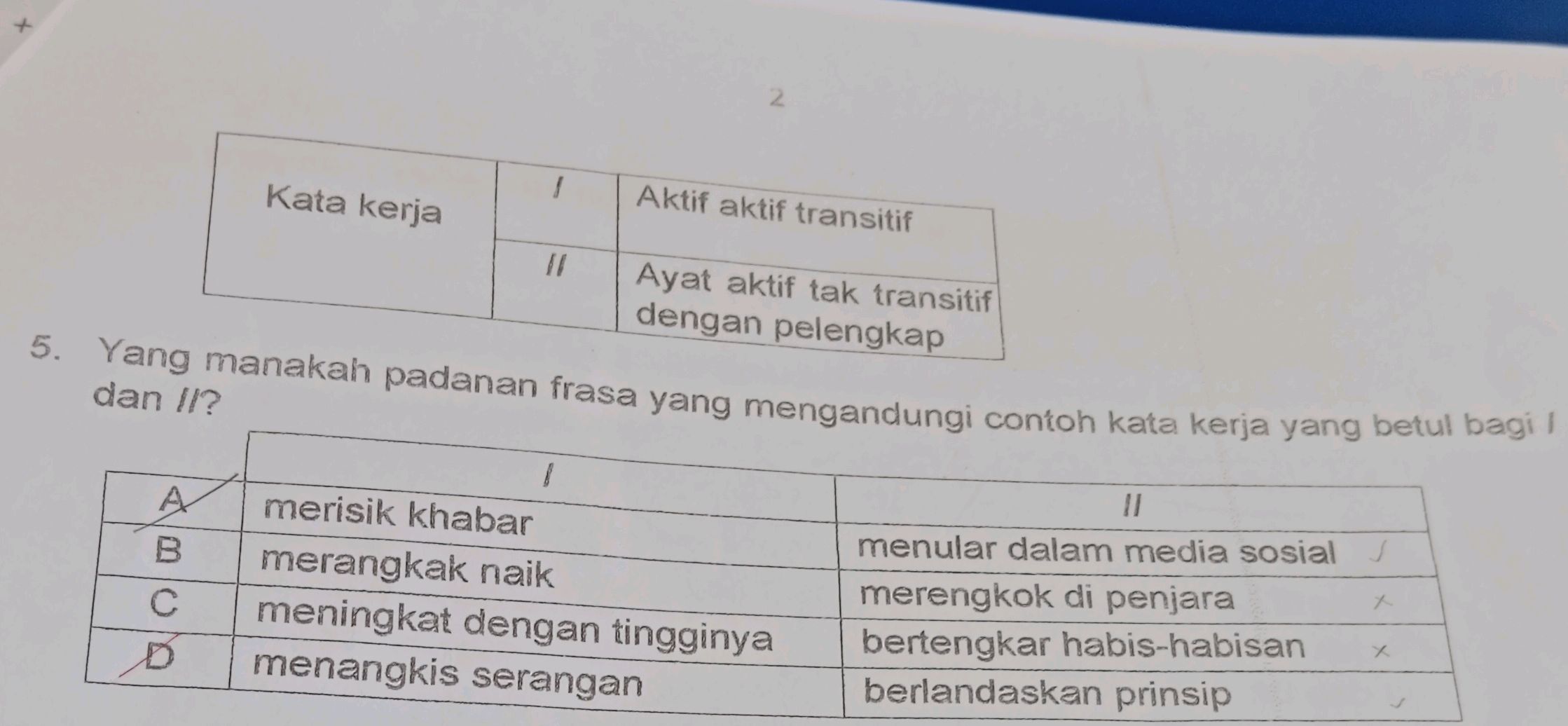 5. Yang manakah padanan frasa yang | StudyX