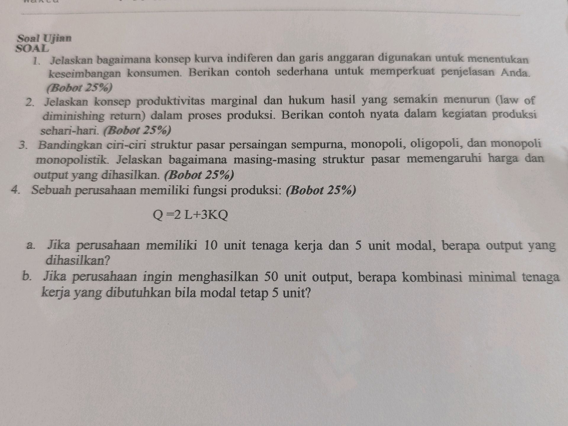 1. Jelaskan bagaimana konsep kurva indiferen | StudyX
