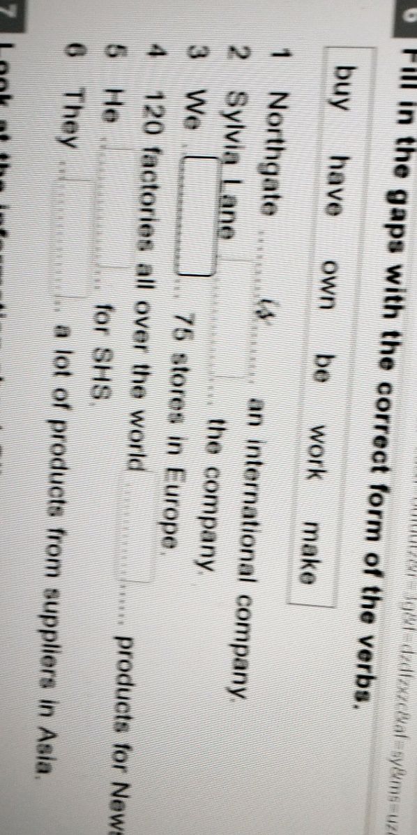 Fill in the gaps with the correct form of | StudyX