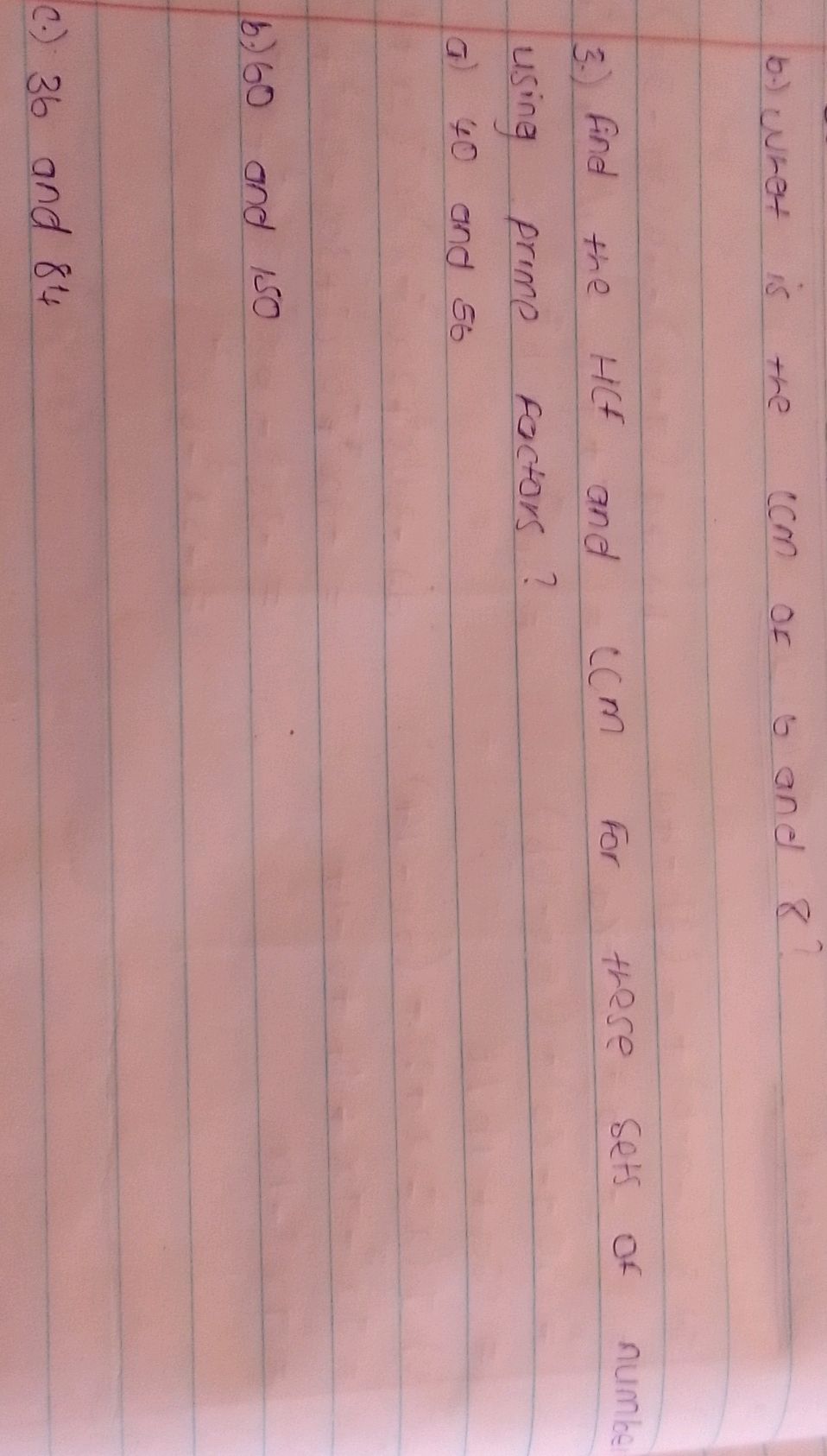 6.) What is the LCM of 6 and 8? 3.) Find | StudyX