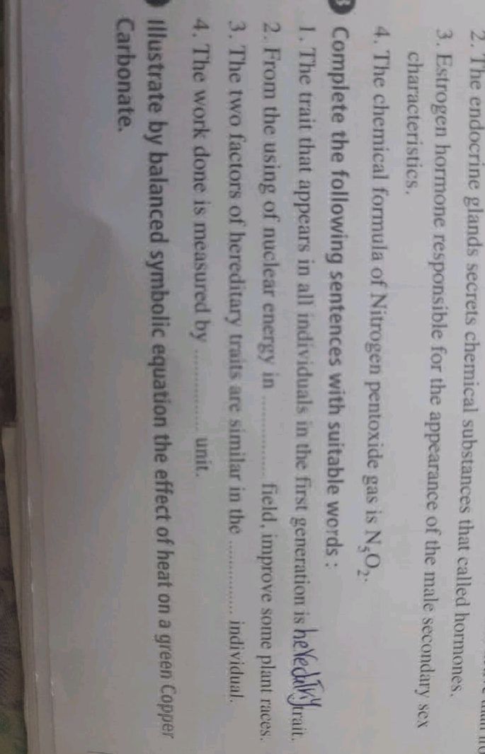 3 Complete the following sentences with | StudyX