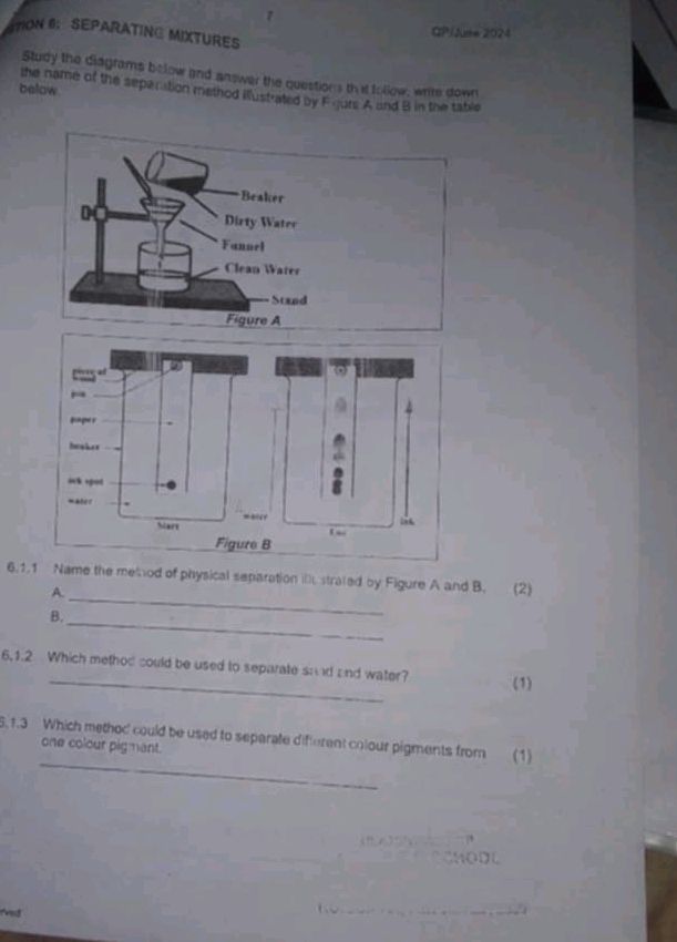 Study the diagrams below and answer the | StudyX