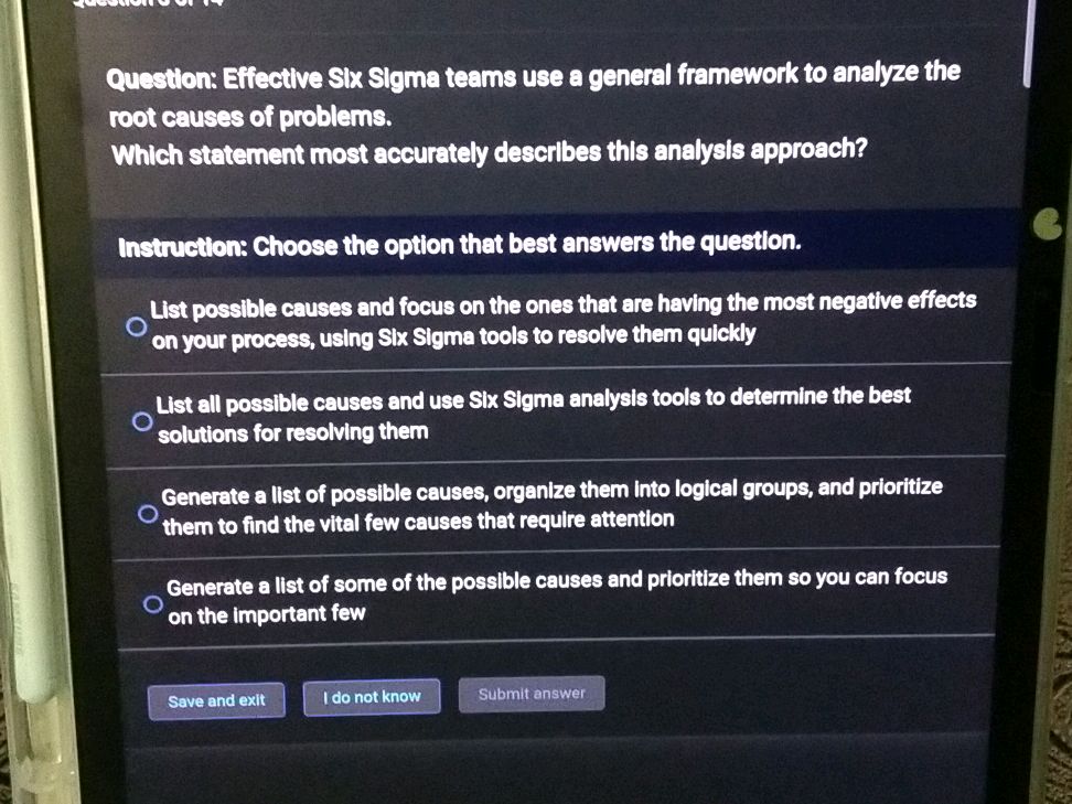 Question: Effective Six Sigma teams use a | StudyX