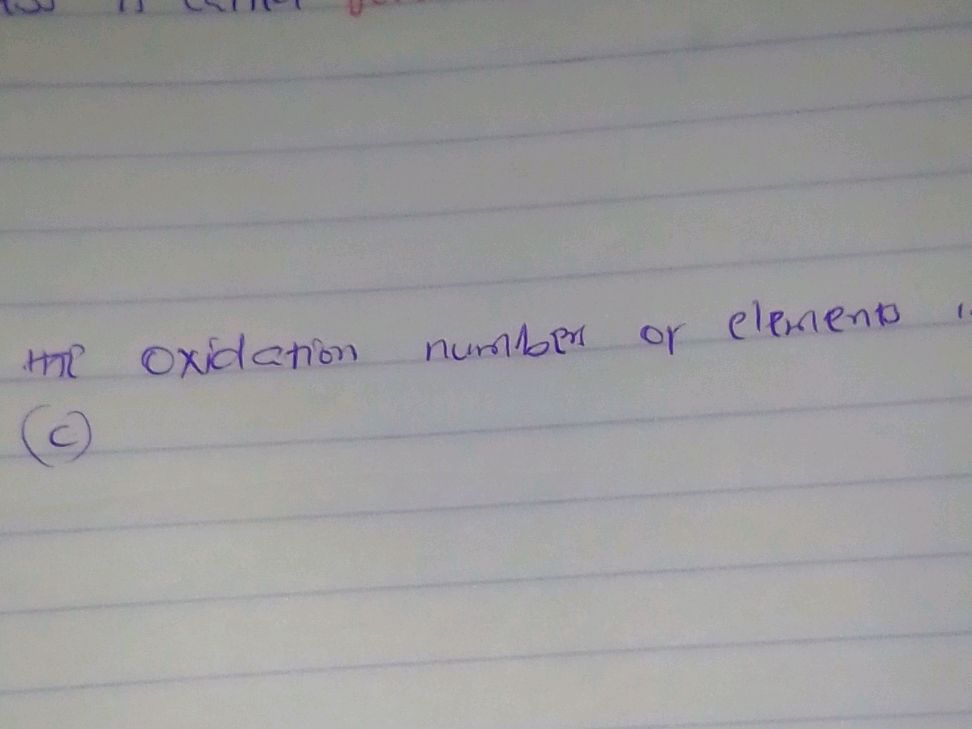 Oxidation Number of Elements | StudyX