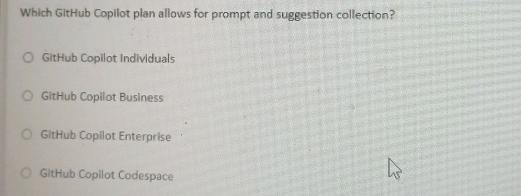 Which GitHub Copilot plan allows for prompt | StudyX