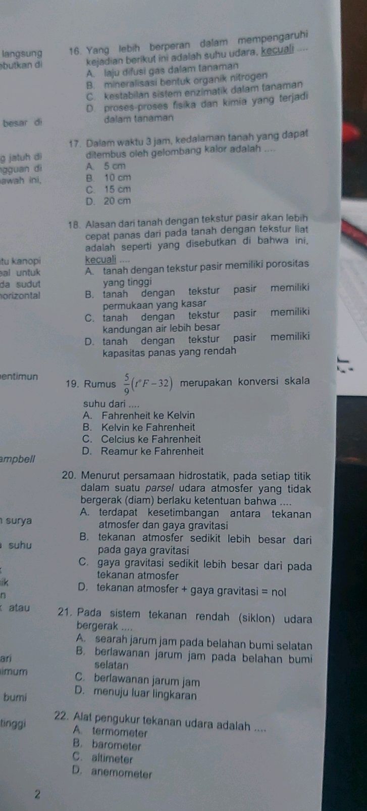 16. Yang lebih berperan dalam mempengaruhi | StudyX
