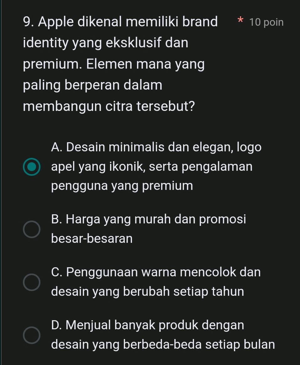 9. Apple dikenal memiliki brand identity | StudyX