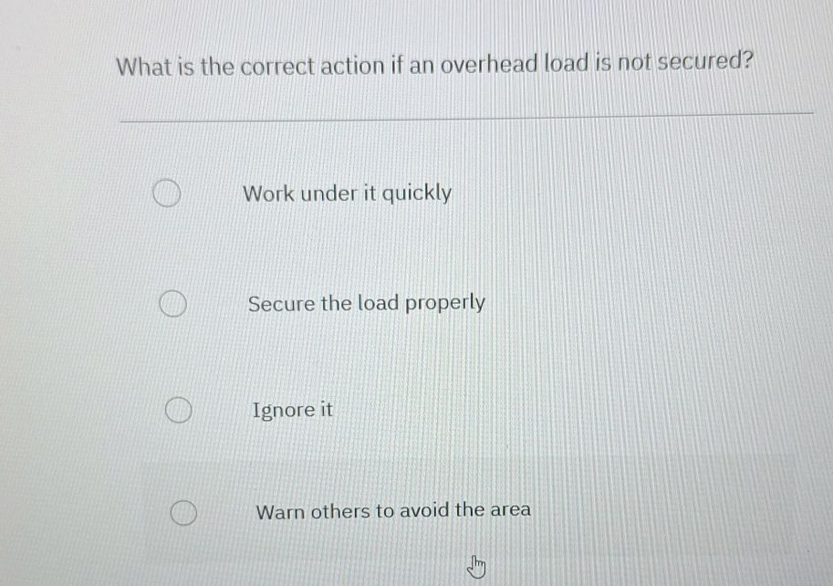 What is the correct action if an overhead | StudyX
