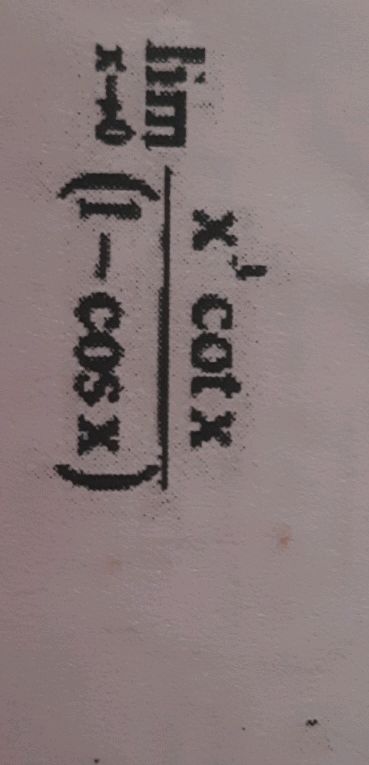 Calculate the limit of (1 - cos x) / (x cot