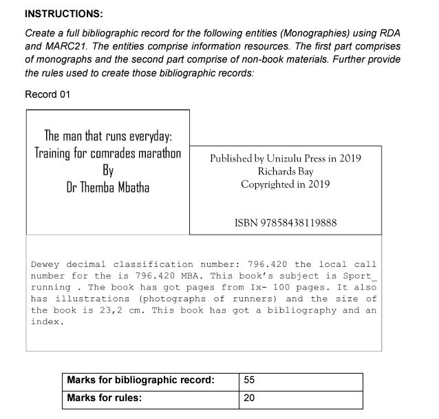 INSTRUCTIONS: Create a full bibliographic | StudyX