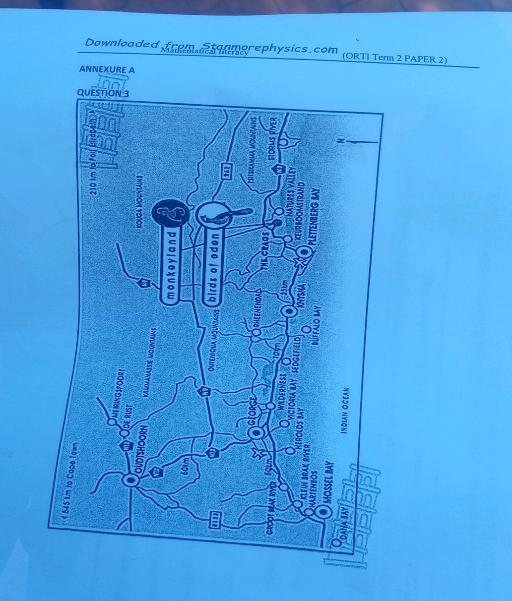 The image is a map showing the locations of | StudyX
