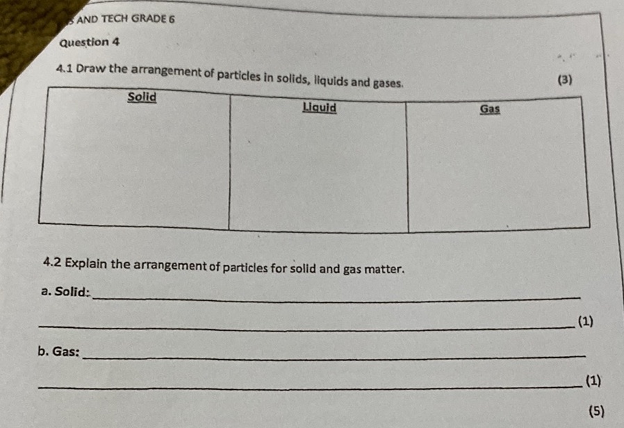 4.1 Draw the arrangement of particles in | StudyX
