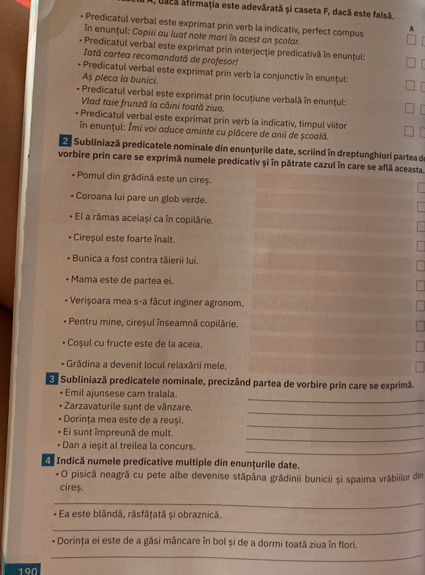 2 Subliniază predicatele nominale din | StudyX